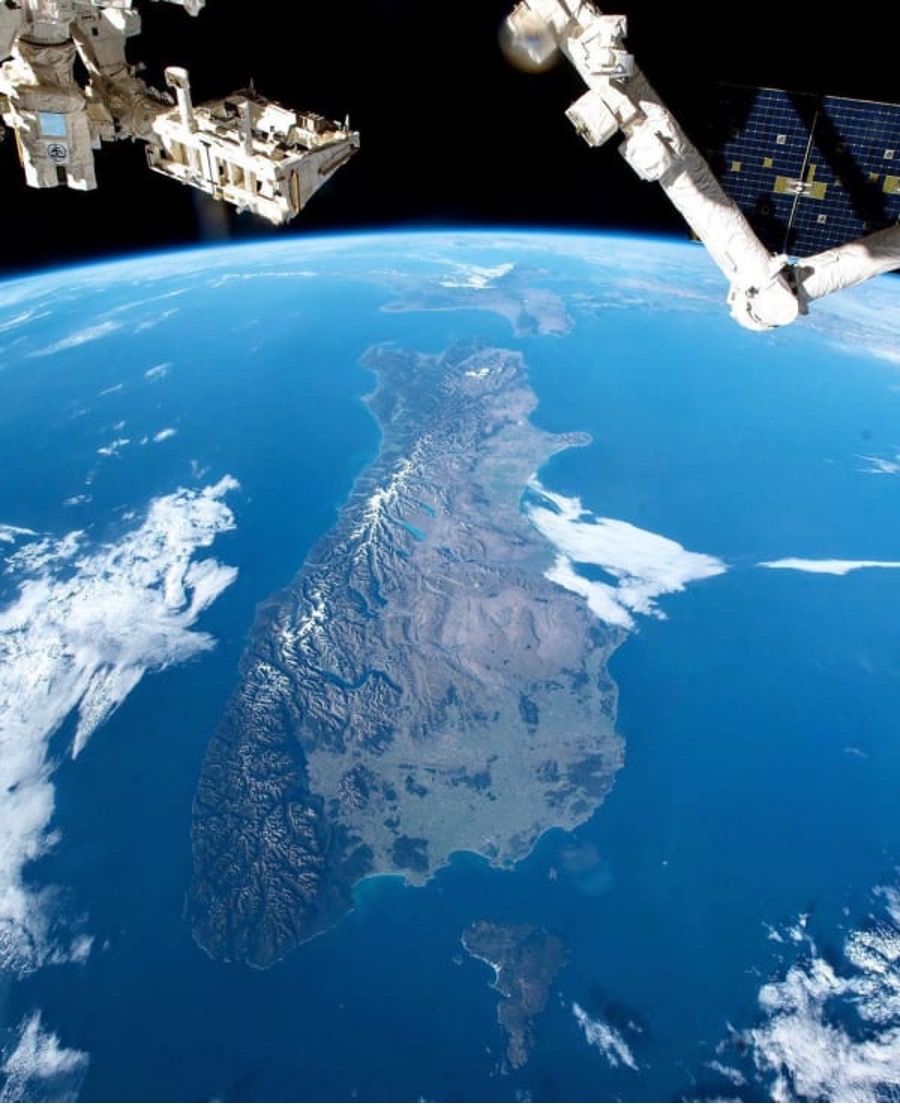 Here’s a photo of the South Island taken from outer space: - The ...
